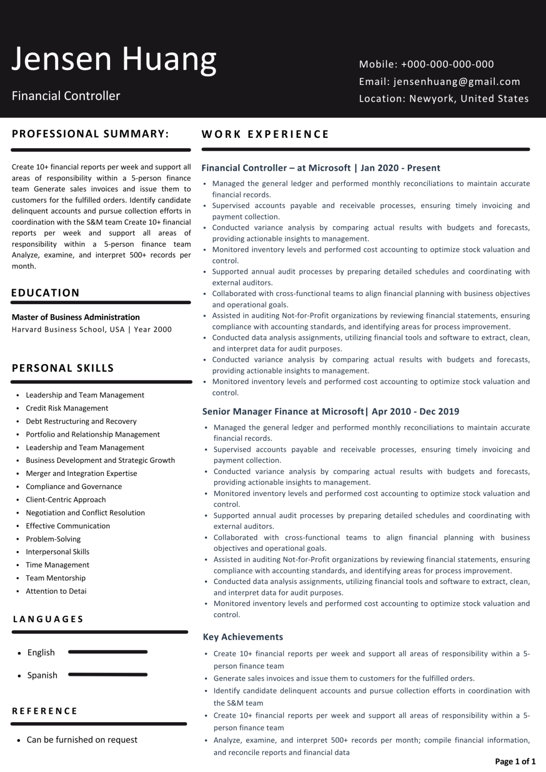 Best Executive CV Templates for Dubai - OxfordCV